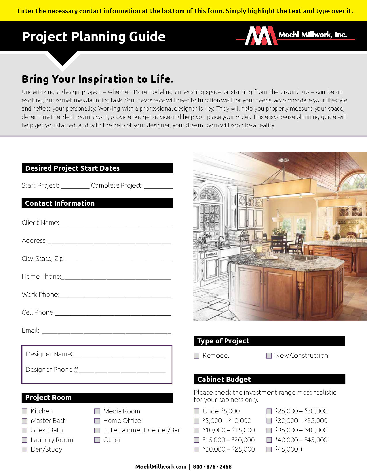 Cabinet Planner Guide - Moehl Millwork, Inc.